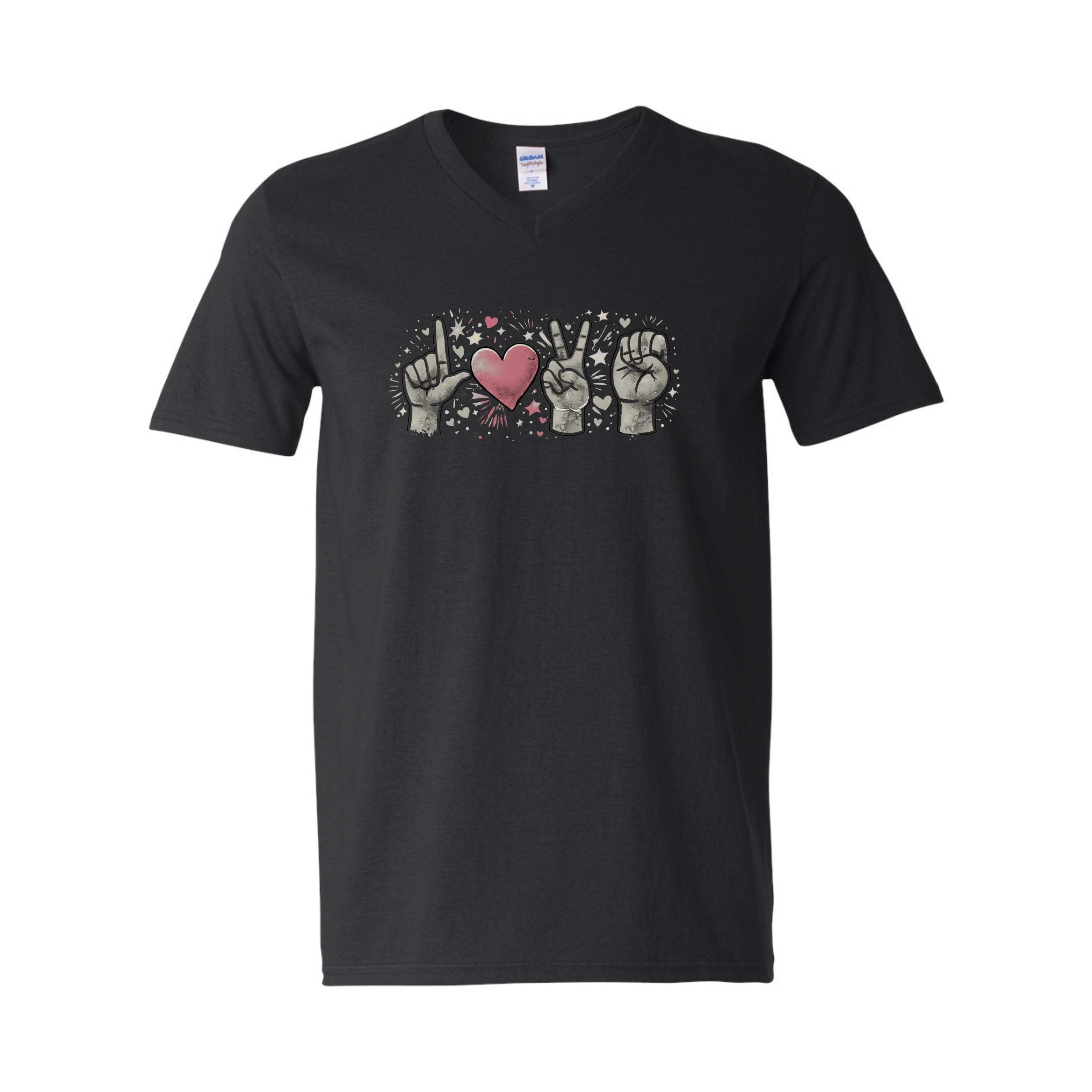 LOVE in ASL - Unisex V-NECK – FORTYXFIVE
