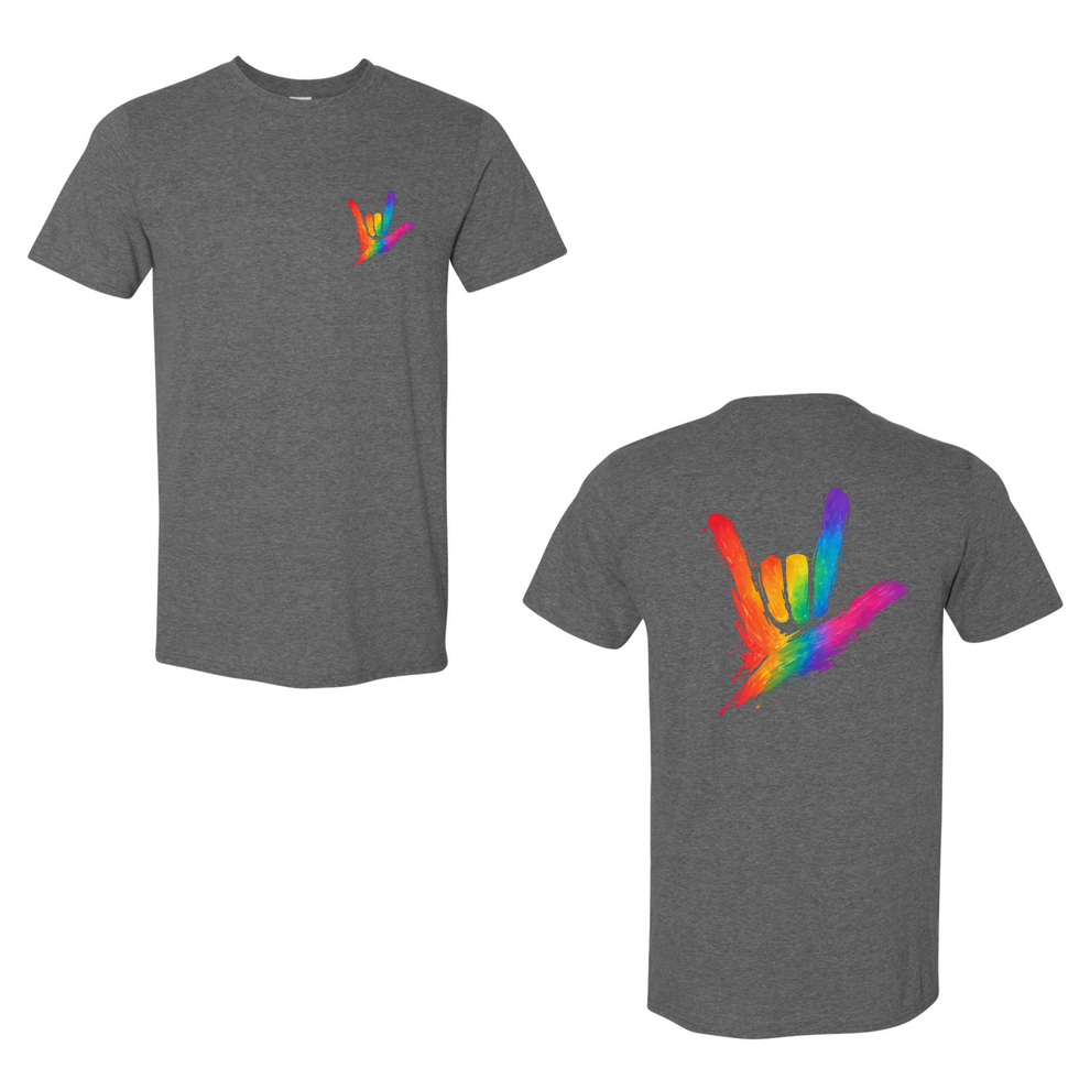 Rainbow ILY by Fortyxfive - Front & Back Unisex T-Shirt – FORTYXFIVE